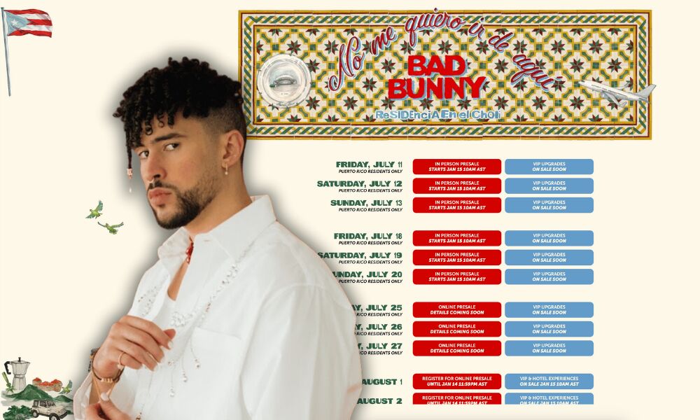 Bad Bunny anuncia residencia de conciertos en Puerto Rico en 2025